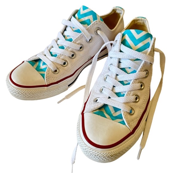 Vans | Shoes | Zig Zag Funky Vans Sneakersteal An Super Nicesize 7 ...